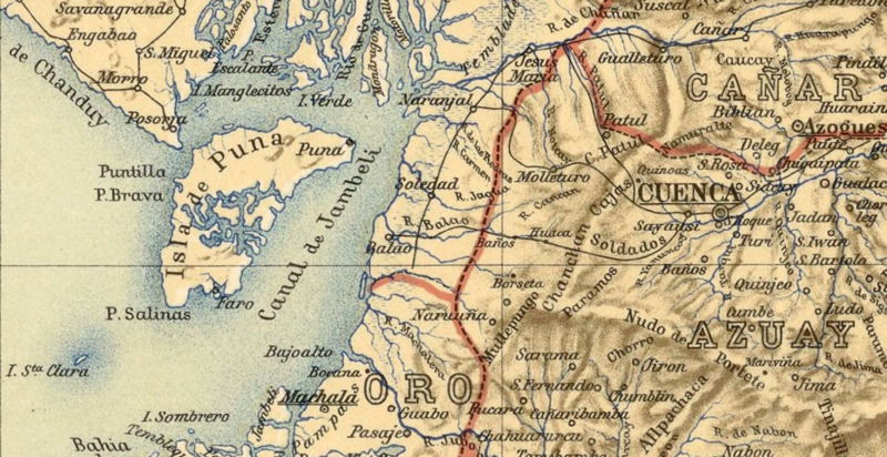 Old Map of Ecuador 1894 Equator Republic Vintage Map Wall Map Print ...