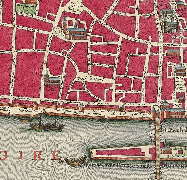 Old Map of Orleans 1700 France Vintage Map Wall Map Print - VINTAGE ...