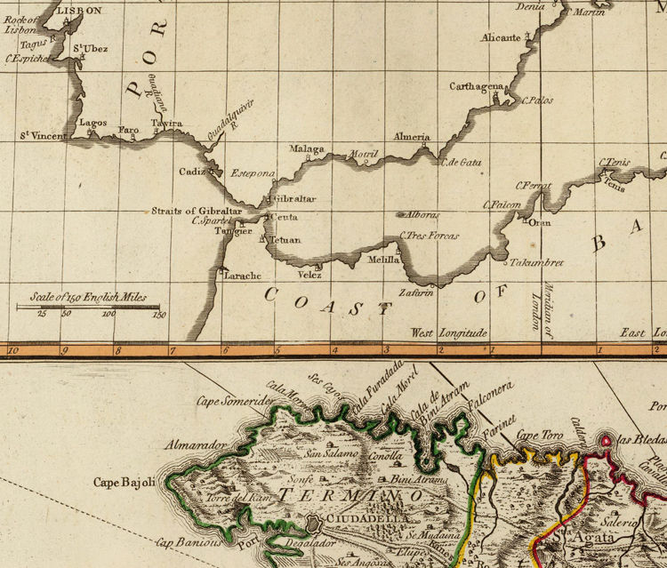 Old Map of Minorca Spain 1794 Vintage Map Wall Map Print - VINTAGE MAPS ...