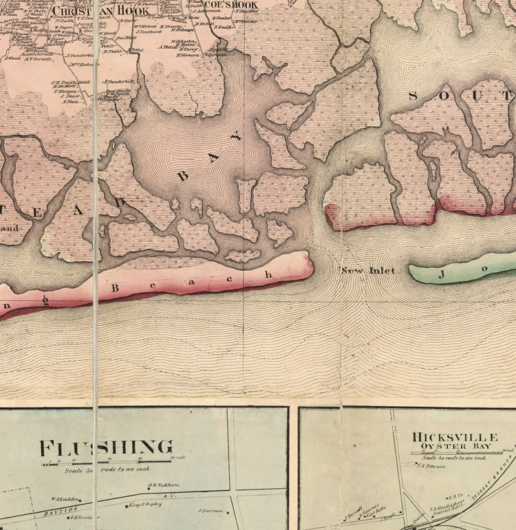 Old Map of Queens County New York 1859 Vintage Map Wall Map Print ...