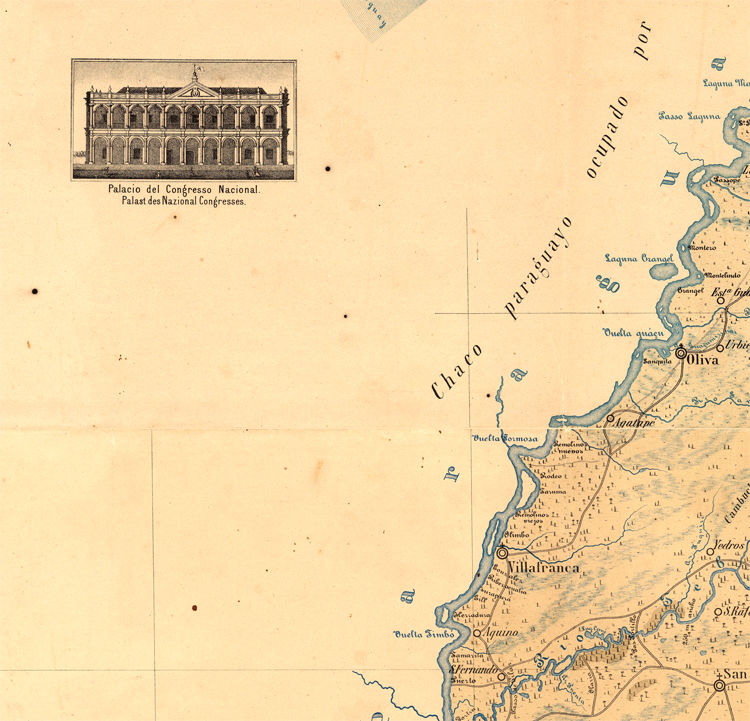 Old Map Paraguay 1873 Vintage Map Wall Map Print - VINTAGE MAPS AND PRINTS