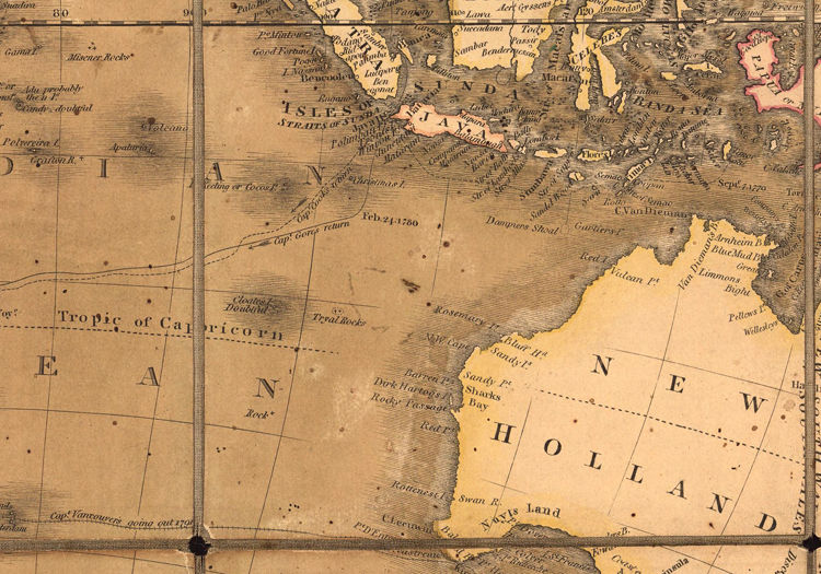 Old Map of the World 1819 Vintage World Vintage Map Wall Map Print ...