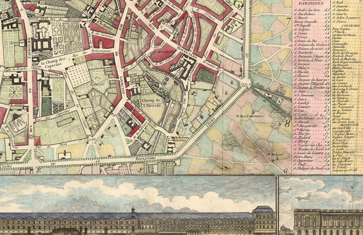 Old Map of Paris France 1784 Vintage Map Wall Map Print - VINTAGE MAPS ...