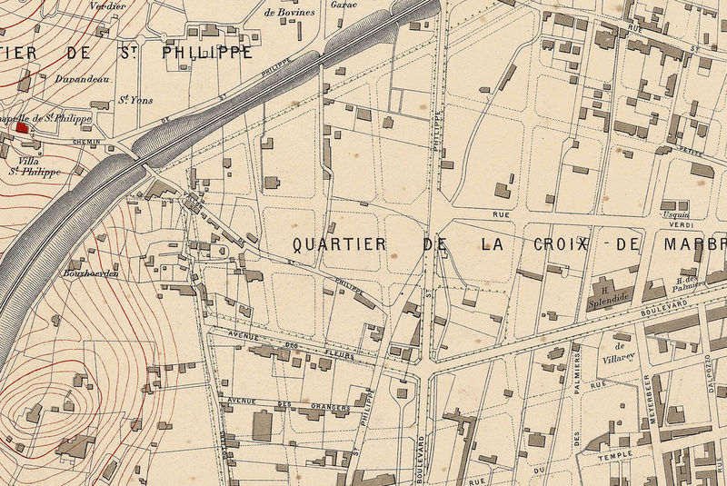 Old Map of Nice France 1882 Vintage Map - VINTAGE MAPS AND PRINTS