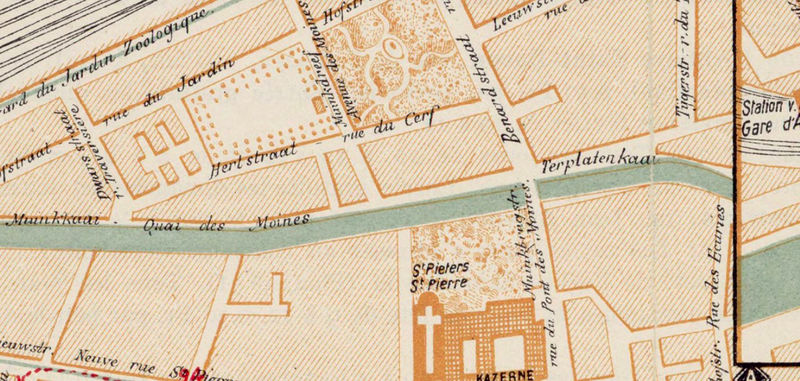 Old Map of Gent Ghent Gand Belgium 1923 Vintage Map Wall Map Print ...