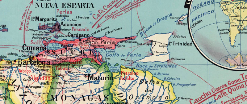 Old Map of Venezuela 1929 Vintage Map Wall Map Print - VINTAGE MAPS AND ...