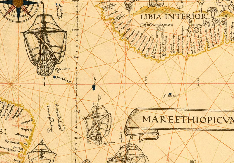 Old Map of the World 1529 Vintage World Map Vintage Map Wall Map Print ...