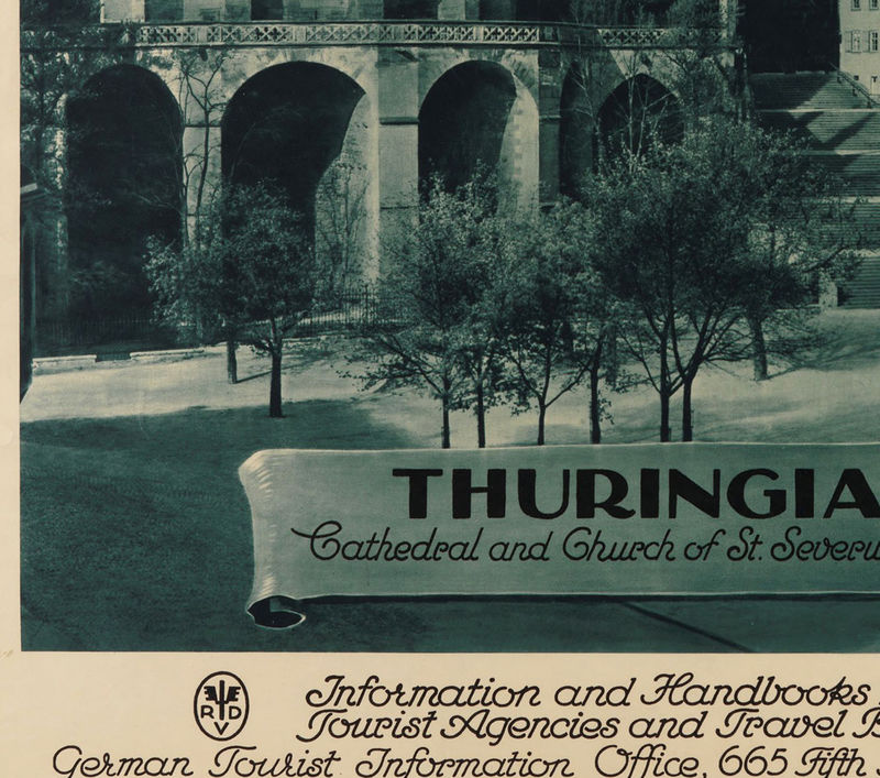 Vintage Poster of Germany Thuringia, Travel Poster Tourism 1930-40 ...