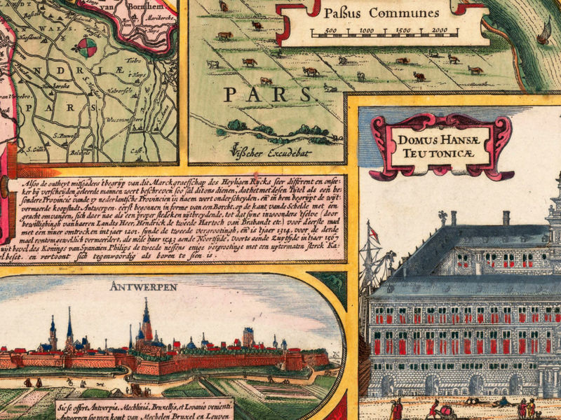 Old Map of Antwerp Belgium 1675 Vintage Map Wall Map Print - VINTAGE ...