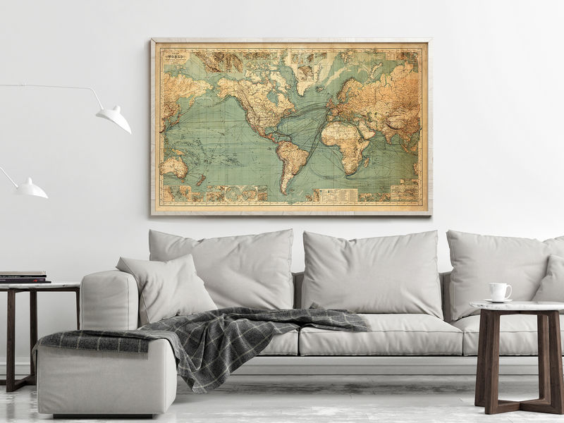 Old Map of The World 1882 Vintage Map Wall Map Print - VINTAGE MAPS AND ...