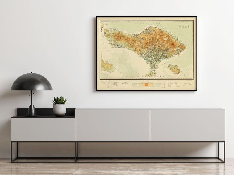 Old Map of Bali Indonesia 1935 Vintage Map Wall Map Print - VINTAGE ...