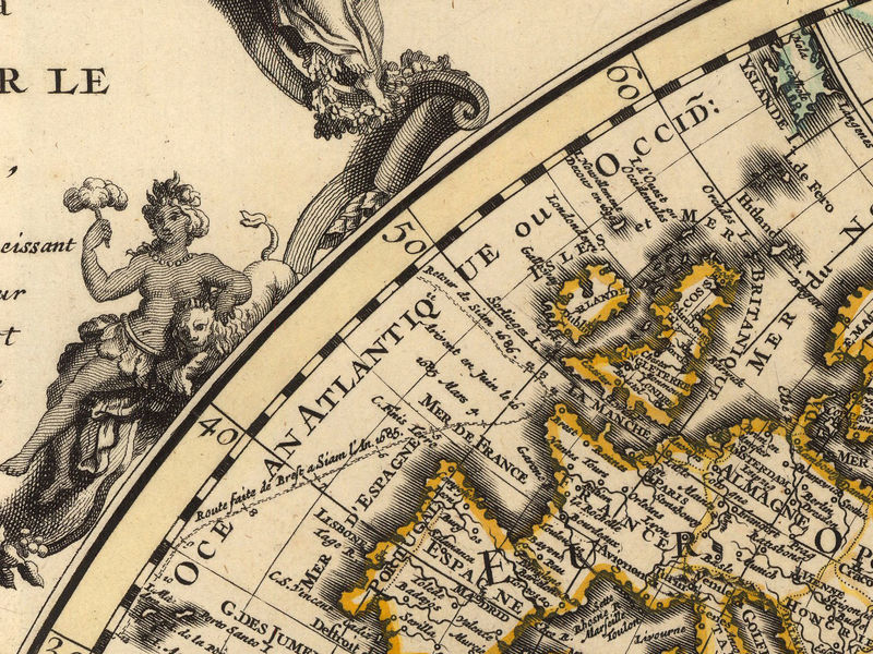 Old Map of the World Map 1703 Vintage Map - VINTAGE MAPS AND PRINTS