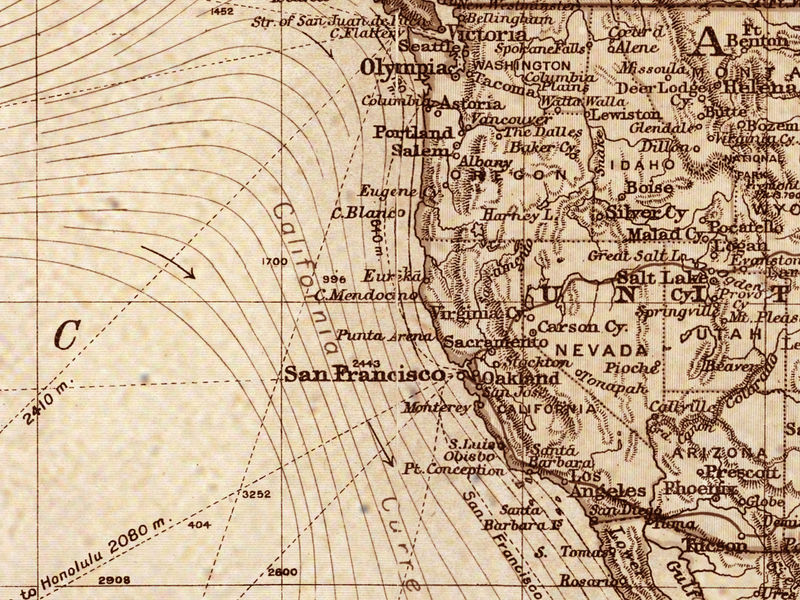 Old Map of the World Vintage Atlas 1908 SEPIA Vintage Poster Wall Art ...