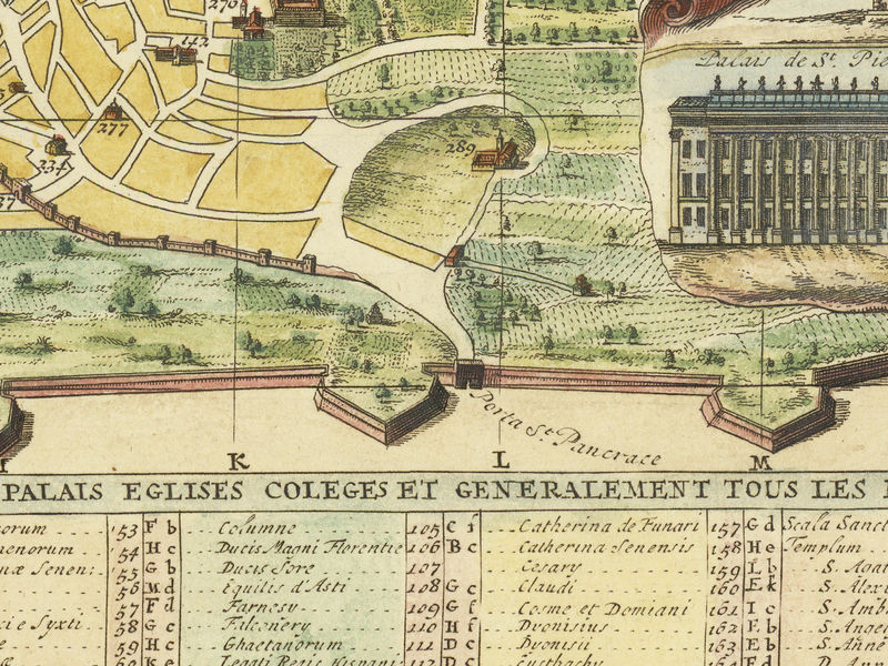 Old Map of Rome Roma Italy 1719 Vintage Map Wall Map Print - VINTAGE ...