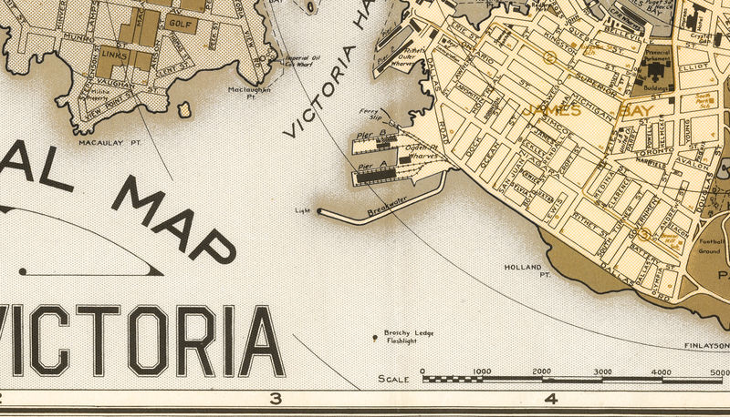Old Map of Greater Victoria British Columbia 1921 Greater Victoria BC ...