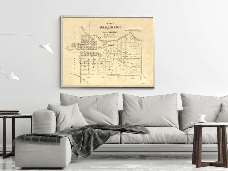Old Map of Oakleigh Australia 1883 Vintage Map of Oakleigh - VINTAGE ...