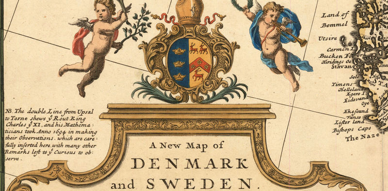 Old Map of Sweden and Denmark 1720 Vintage Map of Sweden - VINTAGE MAPS ...