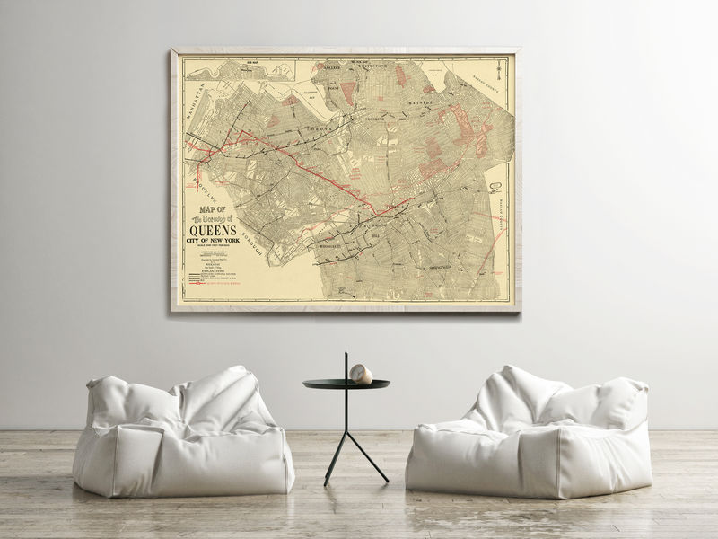 Old Map of Queens New York 1937 Vintage Map of Queens NY - VINTAGE MAPS ...