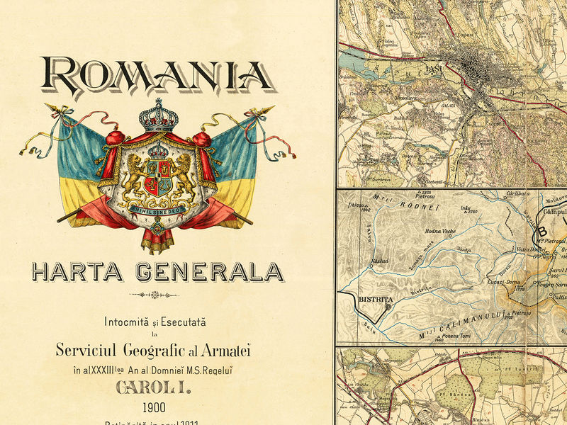 Old Map of Romania 1911 Vintage Map - VINTAGE MAPS AND PRINTS