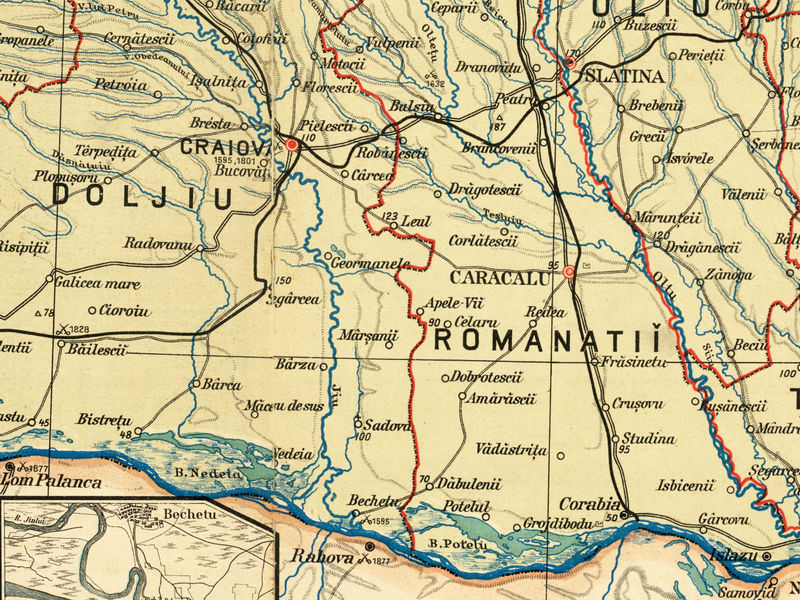 Old Map of Romania 1911 Vintage Map - VINTAGE MAPS AND PRINTS