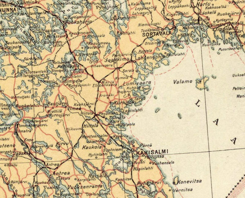 Old Map of Finland 1930 Finland Vintage Map - VINTAGE MAPS AND PRINTS