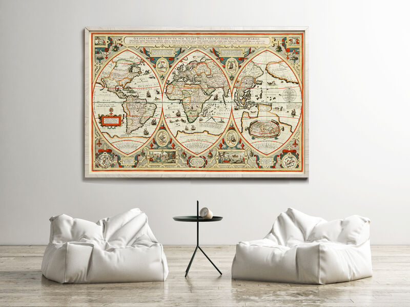 Old Map of the World 1618 Vintage Map Wall Map Print - VINTAGE MAPS AND ...