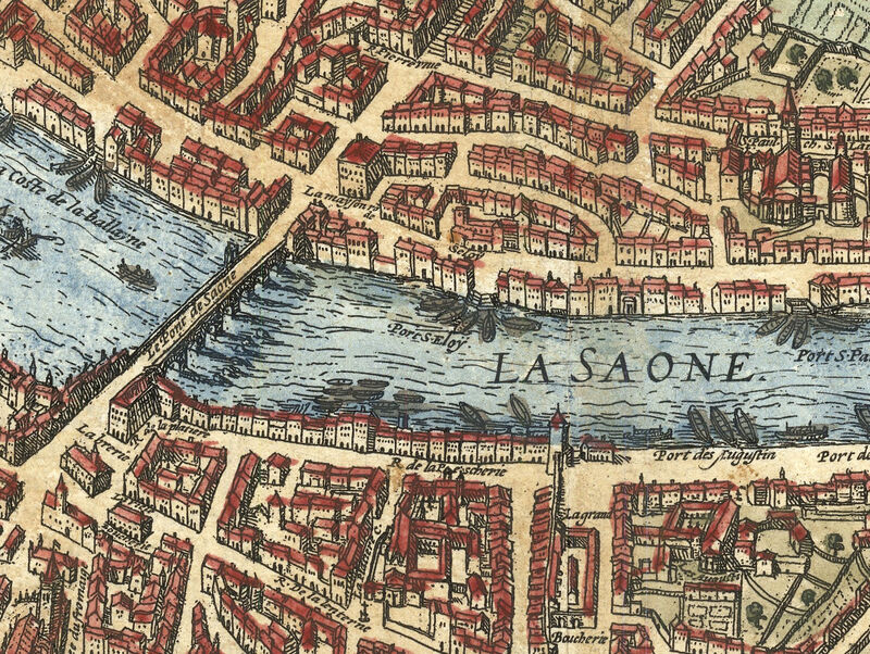 Old Map of Lyon France 1593 Vintage Map | Wall Map Print - VINTAGE MAPS ...