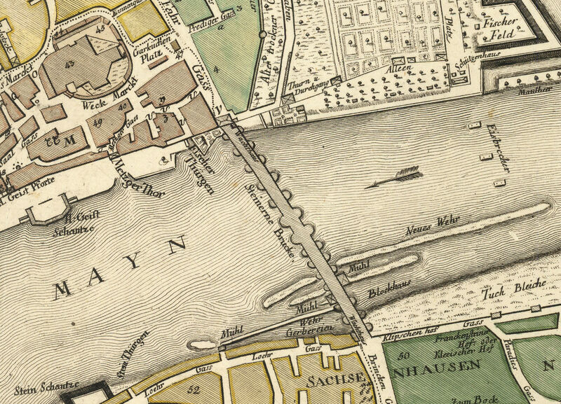 Old Map of Frankfurt Germany 1783 Vintage Map | Wall Map Print ...