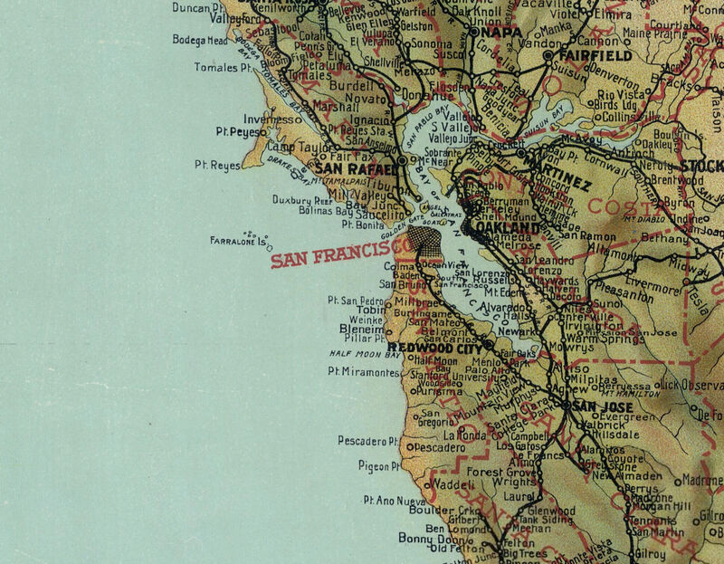 Old Map of California Wine Map 1900 Vintage Map of California Wall Map ...