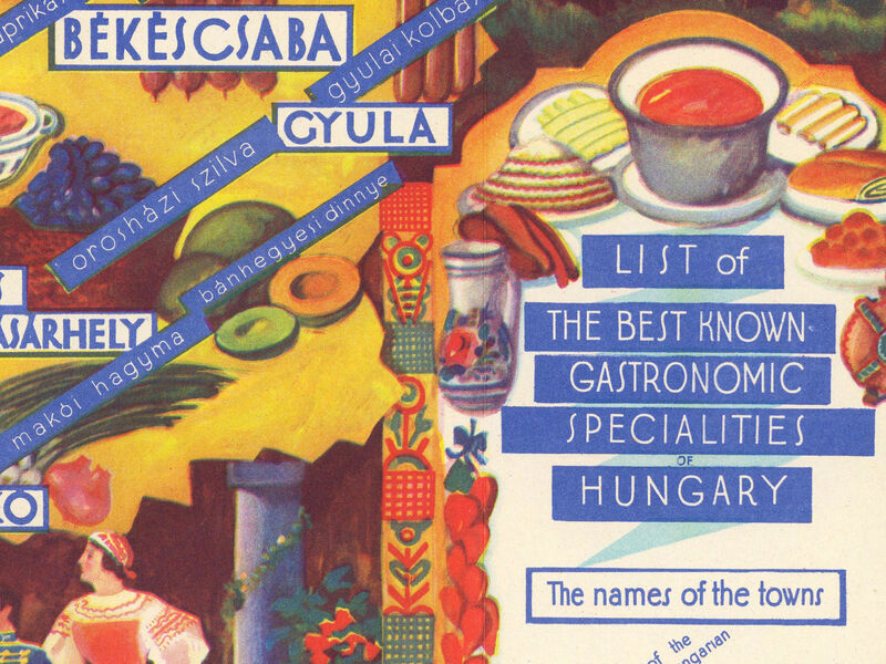 Food Map of Hungary Gastronomy 1935 Vintage Poster - VINTAGE MAPS AND ...