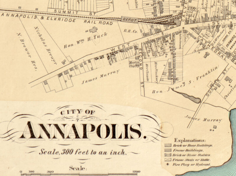 Old Map of Annapolis Maryland 1878 Vintage Map Wall Map Print - VINTAGE ...