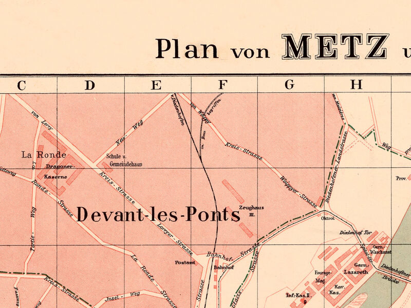Old Map of Metz France 1904 Vintage Map Wall Map Print - VINTAGE MAPS ...