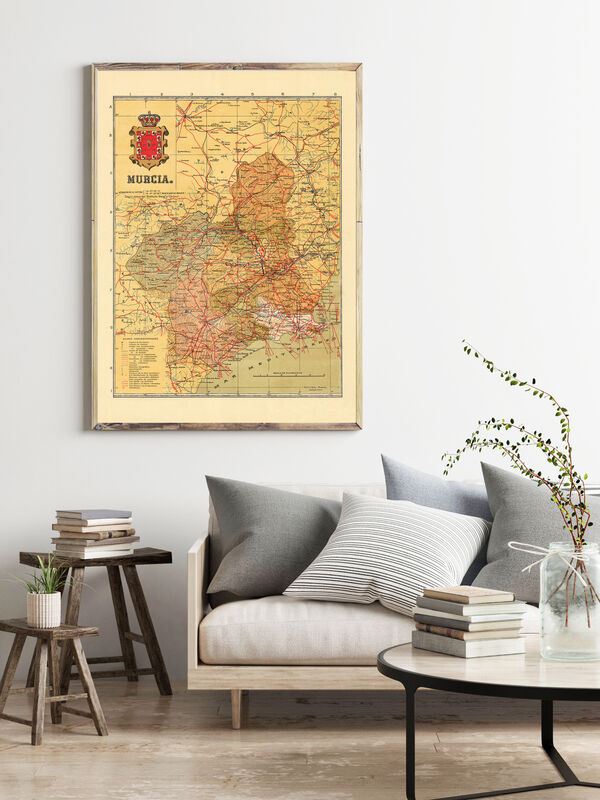 Old Map of Murcia Region 1900 Spain Vintage Map - VINTAGE MAPS AND PRINTS