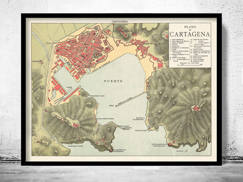 Cartagena Sightseeing Map Of Rome