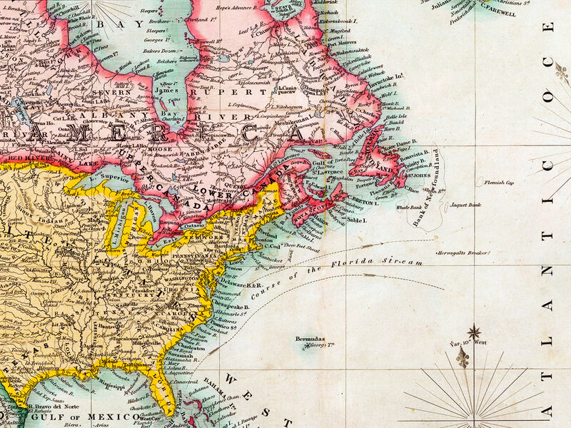 Old World Map Vintage Atlas 1849 Mercator projection Vintage Map Wall ...