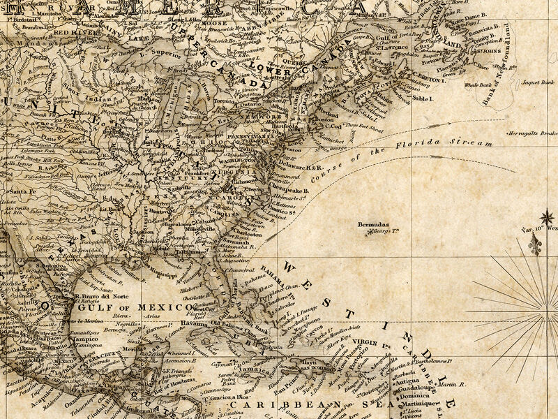 Old World Map Vintage Atlas 1849 Sepia Mercator projection Vintage Map ...