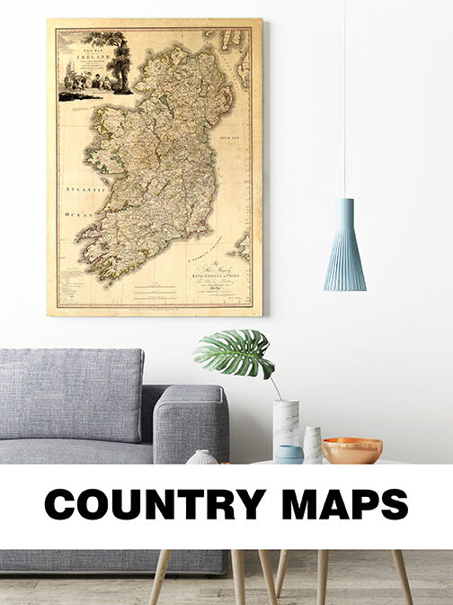 Vintage Maps and Prints - FINE RESTORED OLD MAPS
