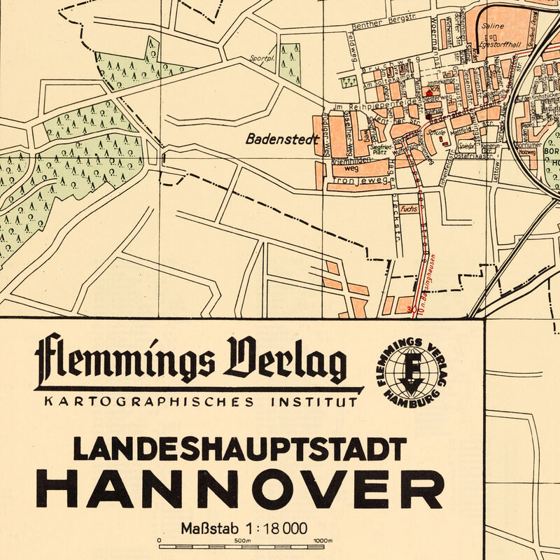 Old Map of Hanover Germany 1949 Hannover Vintage Map Wall Map Print ...