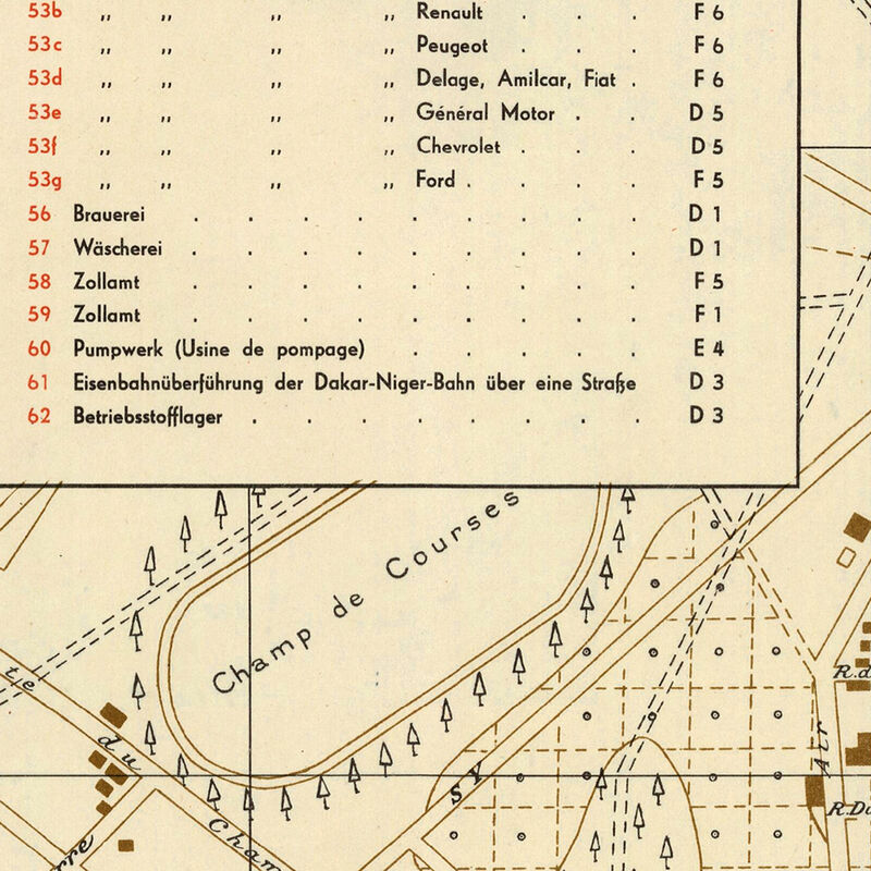 Old Map of Dakar Senegal 1941 Vintage Map Wall Map Print - VINTAGE MAPS ...