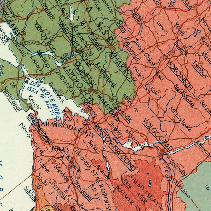 Old Map of Soviet Union CCCP USSR Map 1967 Vintage Map Wall Map Print ...