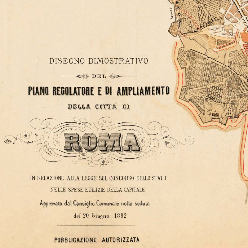 Old Map of Rome Italy 1883 Vintage Map Wall Map Print - VINTAGE MAPS ...