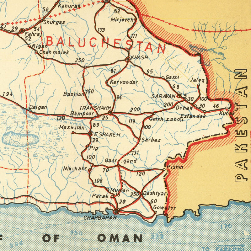 Old Map of Iran 1960 Iran Road Map Vintage Map Wall Map Print - VINTAGE ...