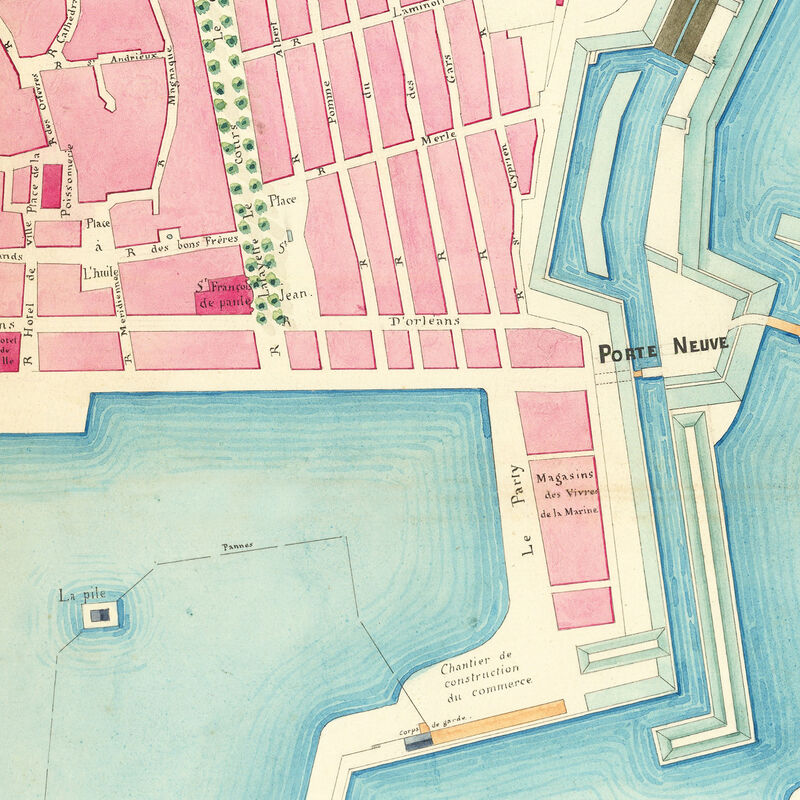 Old Map of Toulon France 1841 Vintage Map Wall Map Print - VINTAGE MAPS ...
