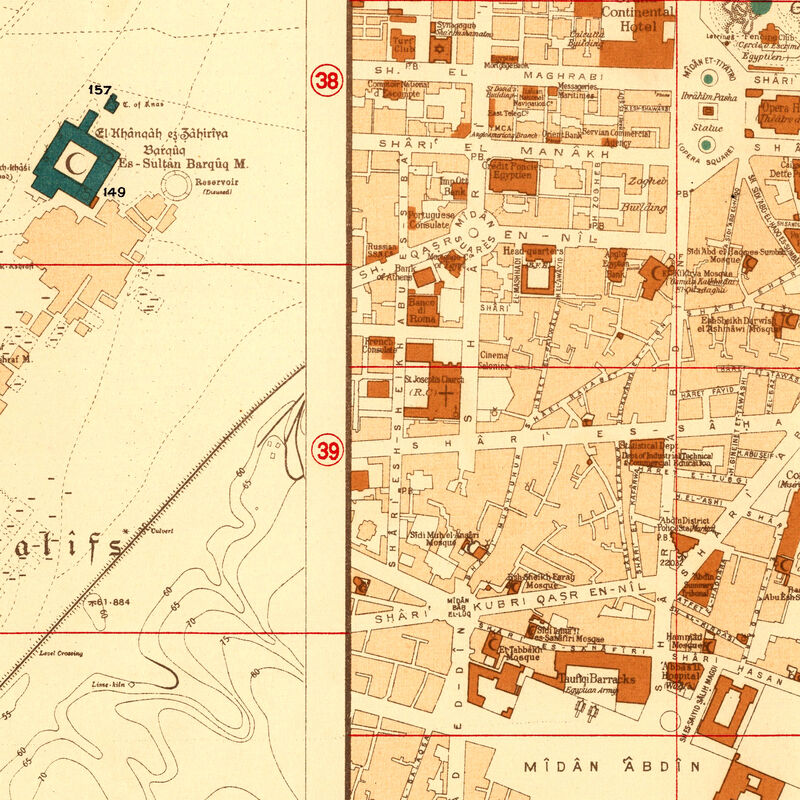 Old Map of Cairo 1851 Egypt Vintage Map Wall Map Print - VINTAGE MAPS ...
