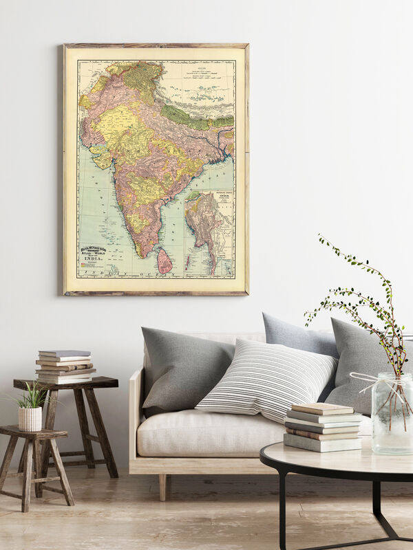 Old Map of India 1897 Vintage Map Wall Map Print - VINTAGE MAPS AND PRINTS
