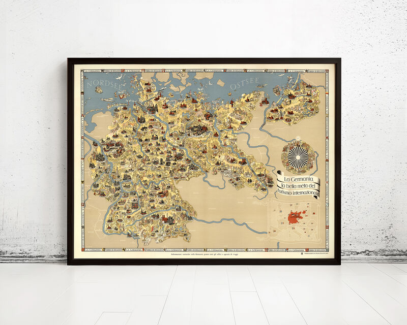 Old Map of Germany 1941 Vintage Map Wall Map Print - VINTAGE MAPS AND ...