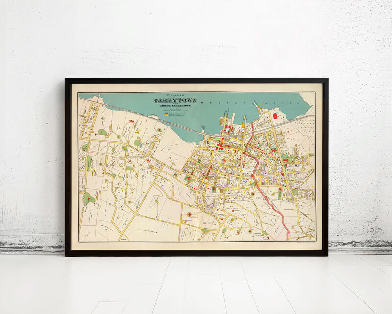 Old Map of Tarrytown New York 1893 Vintage Map Wall Map Print - VINTAGE ...