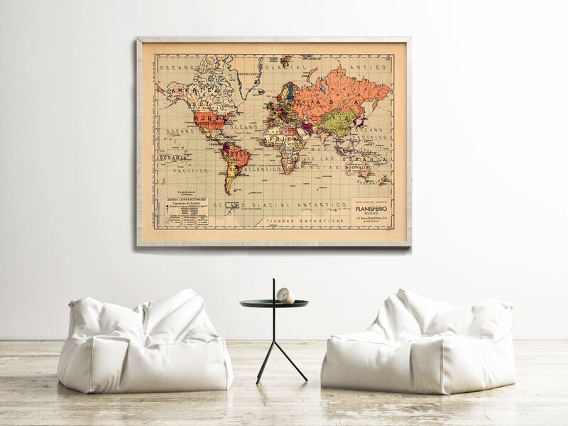 Old World Map Atlas Vintage World Map 1940 Vintage Map Wall Map Print ...
