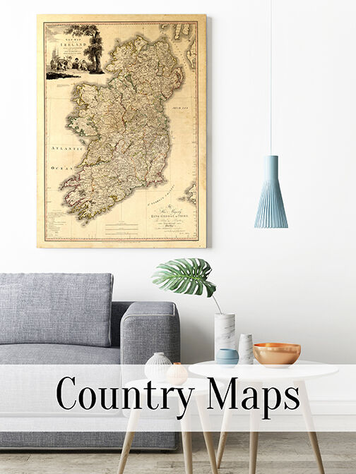 Vintage Maps and Prints - FINE RESTORED OLD MAPS