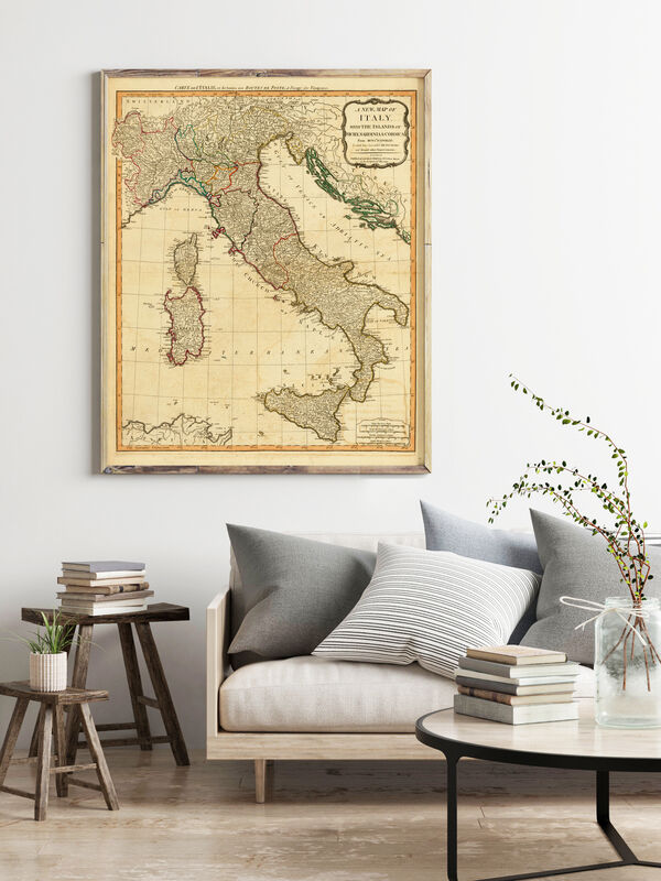 Old Map of Italy 1794 Vintage Map Wall Map Print - VINTAGE MAPS AND PRINTS